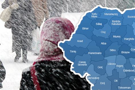 Urgia albă se dezlănțuie în România Cod roșu de viscol și ninsoare