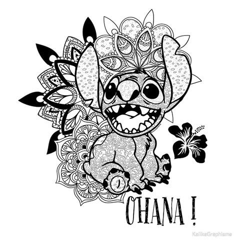 Dibujos Para Colorear Kawaii Imprimir Mandala Stich