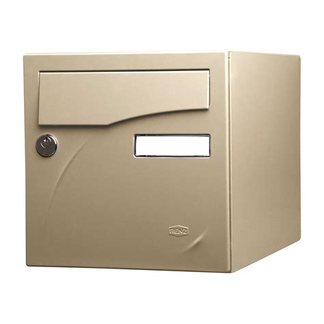 Boite aux lettres Préface 2 portes café au lait RAL 1019 mat sablé
