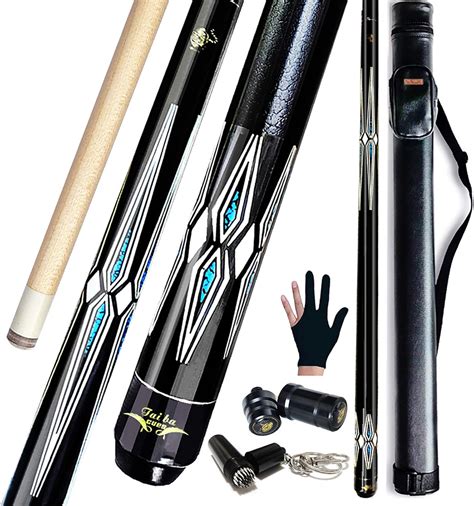 Tai Ba Cues Piece Pool Cue Pool Stick Hard Case Mm Tip