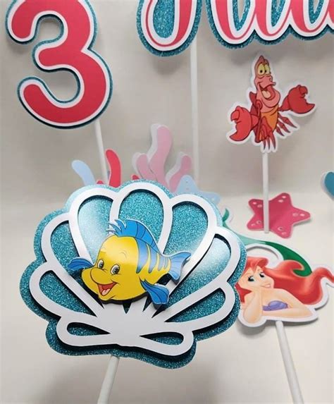 Topo De Bolo Pequena Sereia Ariel Elo Produtos Especiais