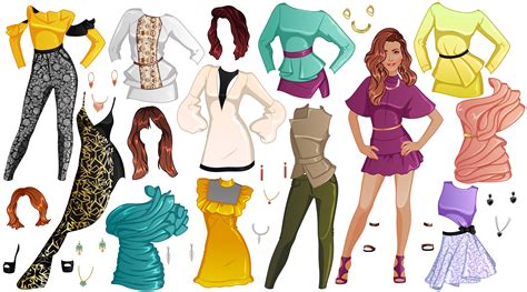 Boneca De Papel De Menina De Capa Linda Dama Roupas Penteados E