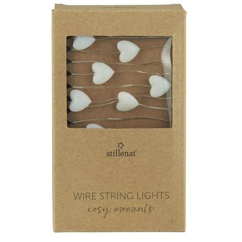 Guirlande lumineuse filaire 40 coeurs extérieur avec minuterie 6 18