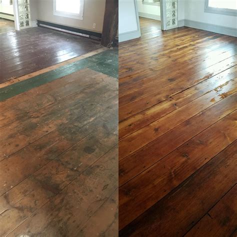 Original Wood Floors Pumpkin Pine Floors Circa Before And After