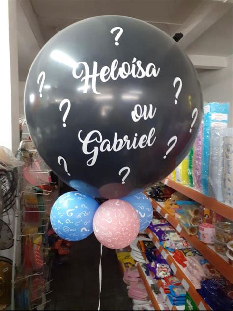 Balão Revelação Gás Hélio Tutti Festas