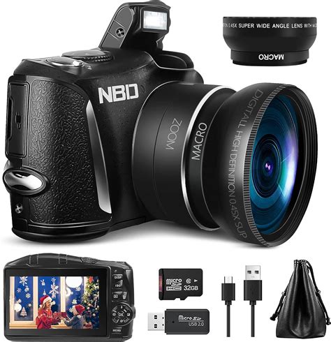 NBD Fotocamera Digitale 4K Fotocamera Videocamera Ultra HD 48MP Youtube