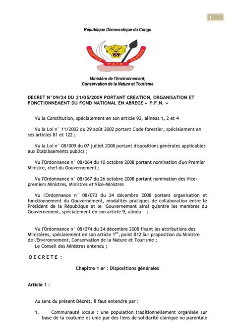 Calaméo DECRET N09 24 DU 21 05 2009 PORTANT CREATION ORGANISATION