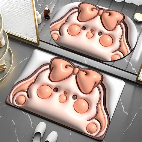 Mata Pod Ogowa Z Motywem Kresk Wkowym 3D Szybkoschn Ca Antypo Lizgowy