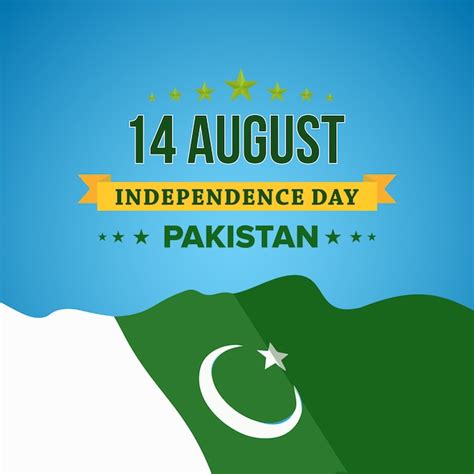 Premium Vector Happy Independence Day 14 August Pakistan Greeting Card