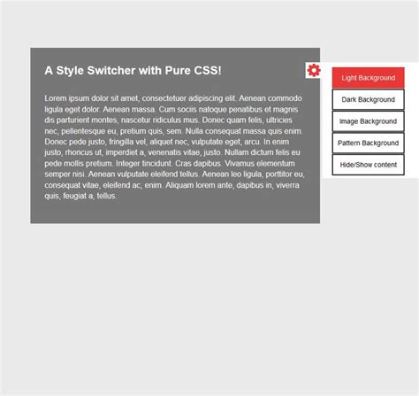 building a style switcher with pure css fribly css web development design coding