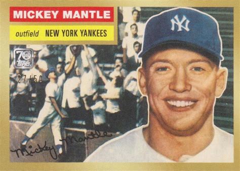 2021 Topps X Mickey Mantle Gold 11 Mickey Mantle Trading Card Database