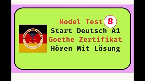 Start Deutsch 1 Hören A1 Goethe Zertifikat A1 Mit Lösung MT 8