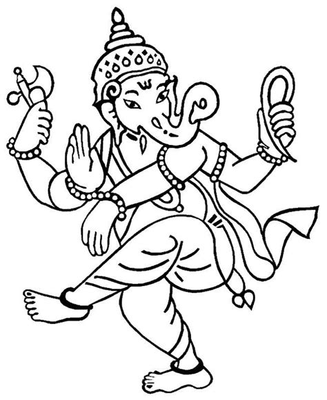Bal Ganesh Pencil Sketch Clip Art Library