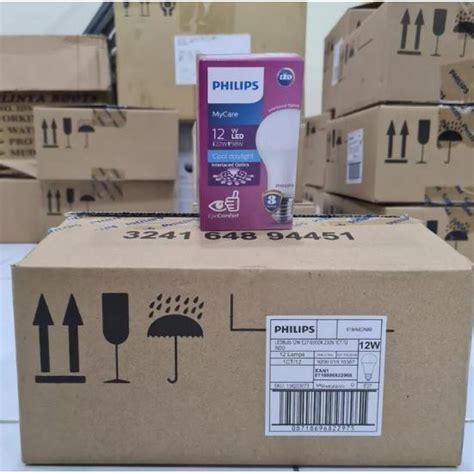 Jual Lampu Philips LEDBulb 12 Watt Putih 1dus Isi 12 Pcs Shopee