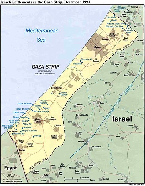 Detailed Political Map Of Gaza Strip Gaza Strip Detailed Political Map