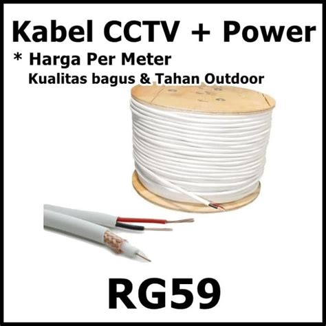 Jual Kabel Coaxial Rg Plus Power Untuk Kamera Cctv Cable Per Meter