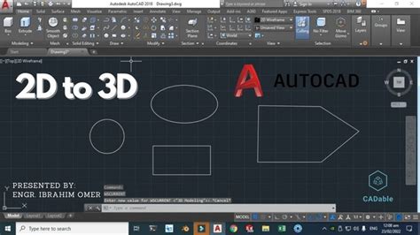 Convert 2D To 3D Objects In AutoCAD AutoCAD 2D To 3D Conversion How