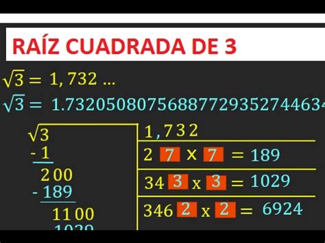 Como calcular la raíz cuadrada sin calculadora Raíz cuadrada de 3