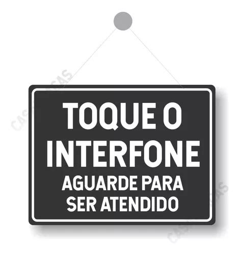 Placa Toque O Interfone E Aguarde Para Ser Atendido 17x27cm