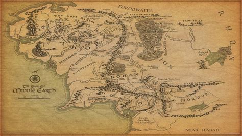 Middle Earth Map Hd Wallpaper Hd Wallpapers And Background Images