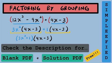 factoring cubic polynomials by grouping [16 practice problems] youtube