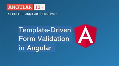template driven form validation in angular angular forms angular 13 youtube