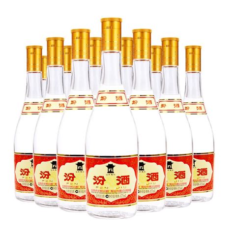 汾酒53度黄盖玻汾475ml 12瓶套装山西清香型高度粮食国产白酒 虎窝淘