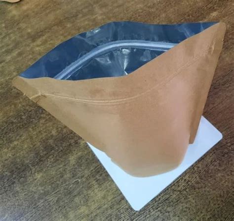500g Brown Plain Kraft Paper Stand Up Pouch At Rs 9 8 Piece Stand Up