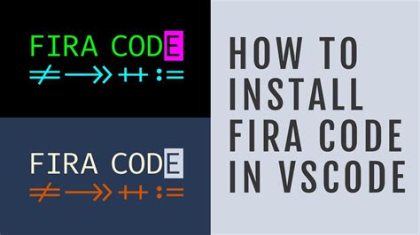 how to install firacode in vscode youtube