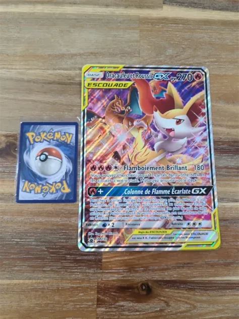 CARTE POKÉMON DRACAUFEU Et Roussil GX Sm230 Black Star Promo Jumbo EUR