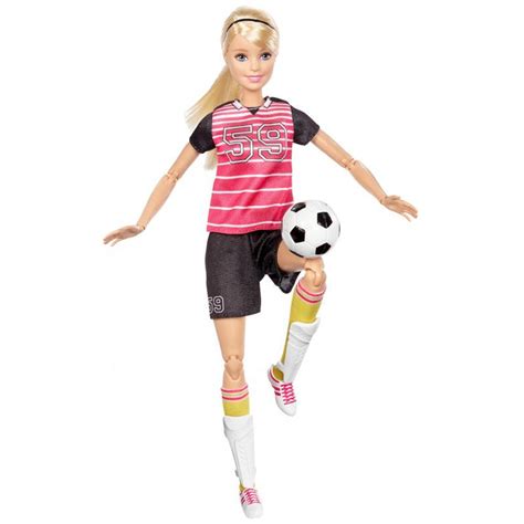 Muñeca Barbie movimiento sin límites futbolista DVF69 BarbiePedia