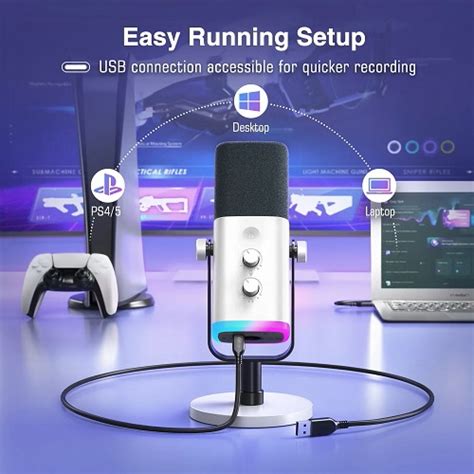 Microfone Dinâmico USB FIFINE XLR RGB AM8W Jersu Indica Ofertas