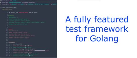 A Full Featured Testing Framework For Golang