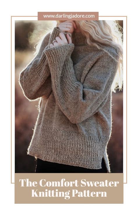 Chunky Sweater Knitting Pattern Darling Jadore The Comfort Sweater