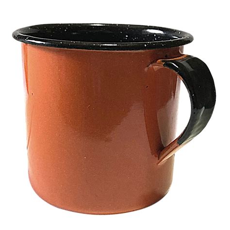 Caneca Esmaltada Laranja para Café 180 ml no Elo7 artesanato lider