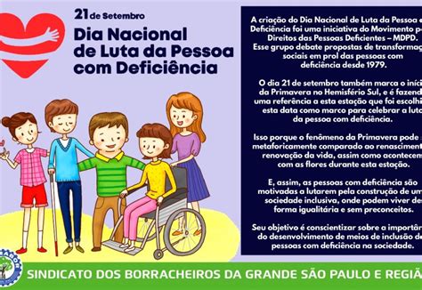 Dia Nacional De Luta Da Pessoa Defici Ncia Sintrabor