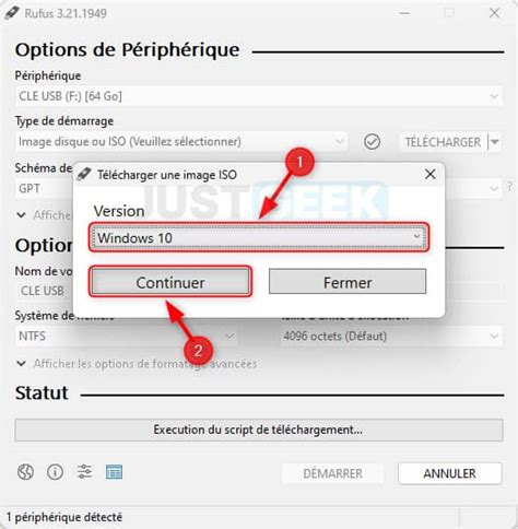 Créer une clé USB bootable de Windows 10 avec Rufus