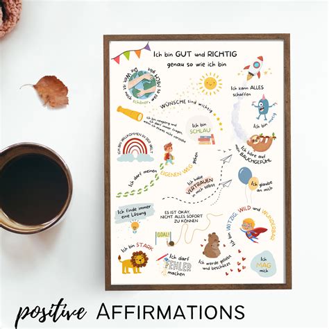 Affirmationsposter PDF A4 A3 A2 A1 Poster Affirmationen für Etsy de