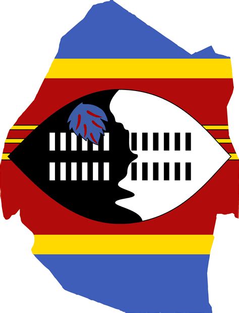 Flag Map Of Eswatini Swaziland Symbol Hunt