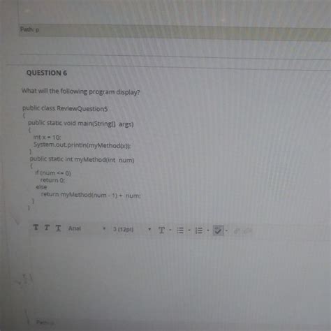 solved path p question 6 what will the following program