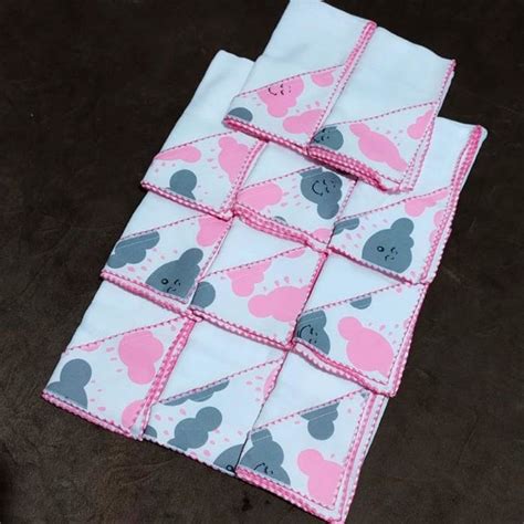 Kit 10 Unidades Fraldinha Pano de Boca Bebê Bordadas 10
