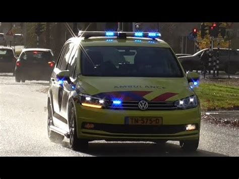 Brandweer Politie Ambulances Solo Met Spoed Naar Een Medische