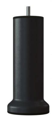 Pieds de lit Métal Noir hauteur 150mm Ø51mm avec socleØ70mm Destockage