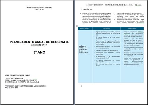 Plano De Aula De Geografia Pronto EDUKITA