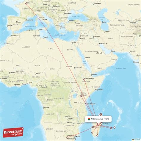 Direct Flights From Antananarivo Destinations Tnr Madagascar