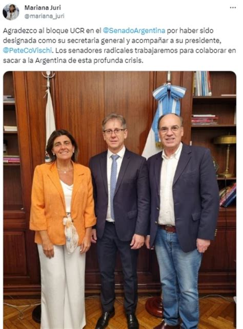 Senado la UCR se reunió con Victoria Villarruel y una mendocina tendrá