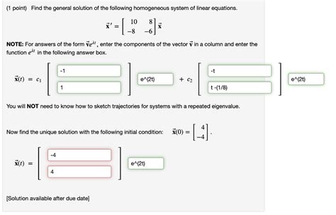 homogeneous system of linear equations solution examp