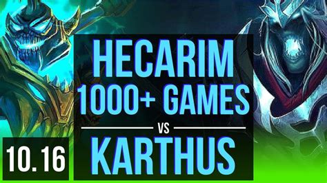 HECARIM Vs KARTHUS JUNGLE Rank 15 Hecarim 1000 Games KDA 7 0 2