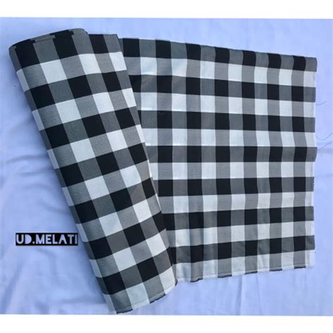 Jual KAIN POLENG BALI KOTAK CATUR LEBAR KAIN 140cm 5cm 50cm Kab