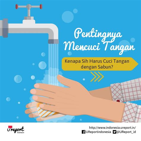 Poster Kesehatan Cuci Tangan Ilustrasi